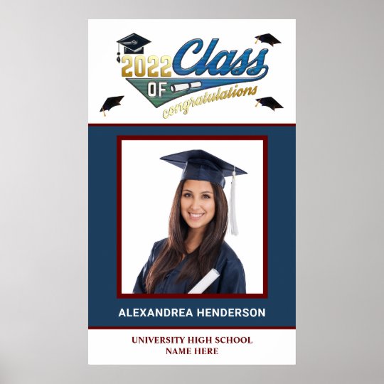 Graduate Graduation Class Photo Congratulations Poster | Zazzle.com