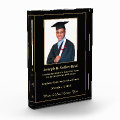 Graduate Graduation College Gold Modern Custom Photo Block | Zazzle