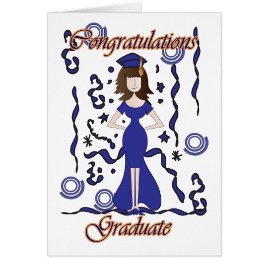 Graduate, Graduation Congratulations with girl Card | Zazzle.com
