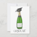 Graduate Graduation Grad Cap Champagne Thank You Card | Zazzle