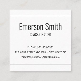 Graduate graduation name card modern | Zazzle