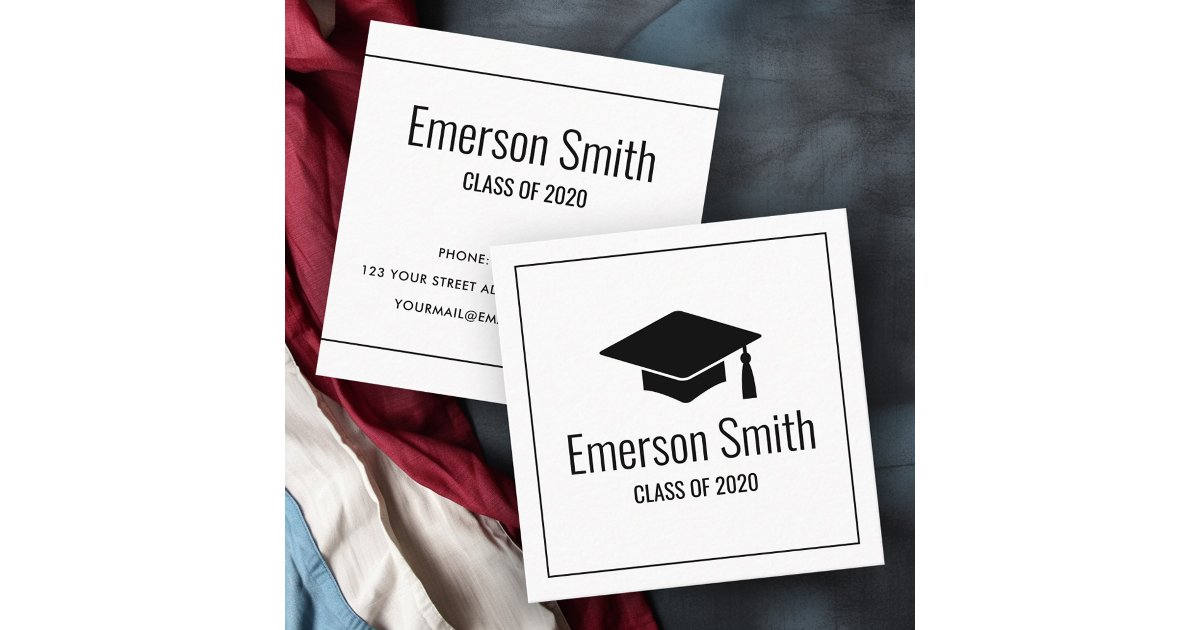 Graduate graduation name card modern | Zazzle