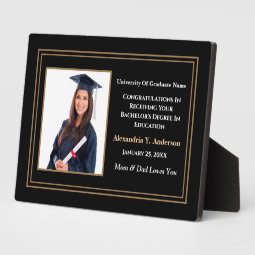 Graduate Graduation Photo School Award Custom Plaque | Zazzle