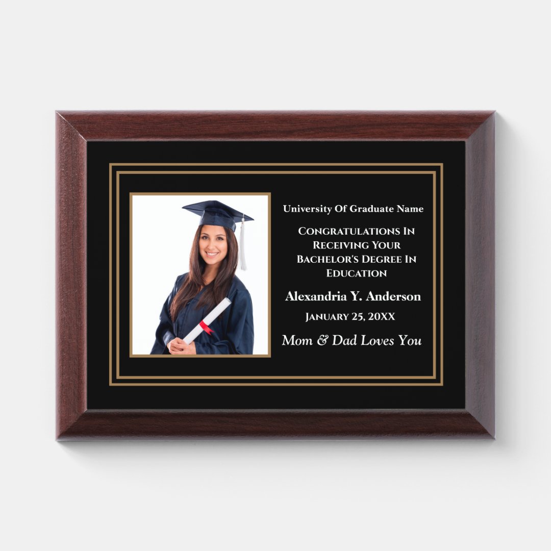 Graduate Graduation Photo School Award Plaque | Zazzle