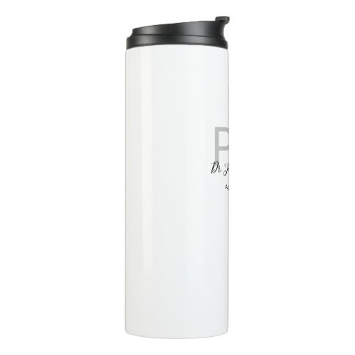 Graduate Keepsake Black Gray Name PhD Graduation Thermal Tumbler | Zazzle