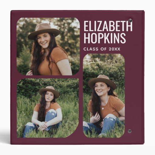 Graduate Magazine Cover Photo Graduation 3 Ring B 3 Ring Binder | Zazzle