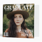 Graduate Magazine Cover Photo Graduation 3 Ring B 3 Ring Binder | Zazzle