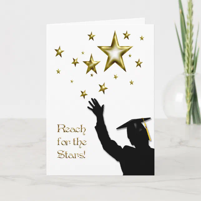 Graduate Male Stars Card | Zazzle