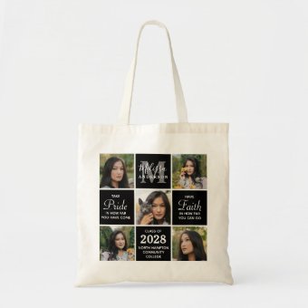 Graduate Modern 5 Photo Collage Graduation Tote Bag | Zazzle