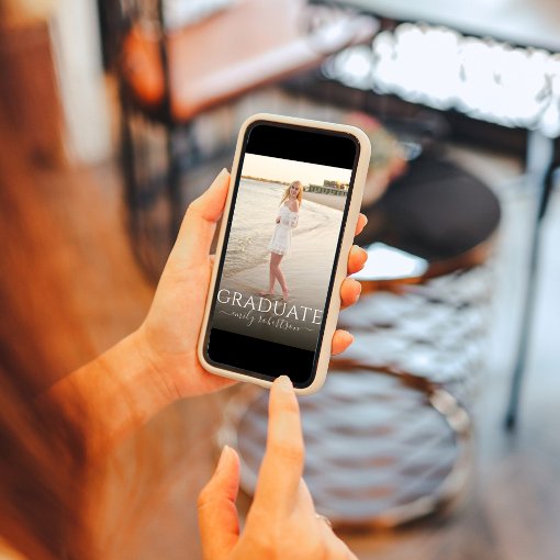 Graduate Modern Minimalist Photo Template Simple | Zazzle