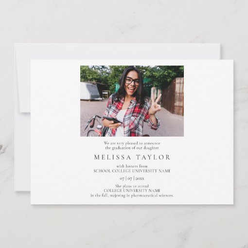 Graduate Modern Photo Collage Graduation Announcement | Zazzle