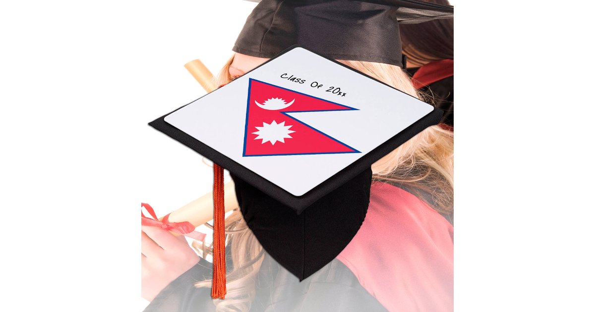 Graduate Nepal, Student hats, Nepali Flag Graduation Cap Topper | Zazzle