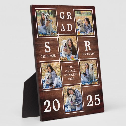 Graduate Personalized Photos Wooden Graduation Plaque | Zazzle