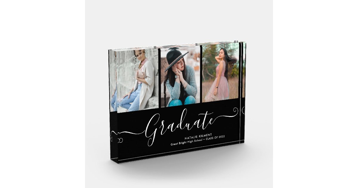 Graduate Photo Collage Graduation Photo Block | Zazzle