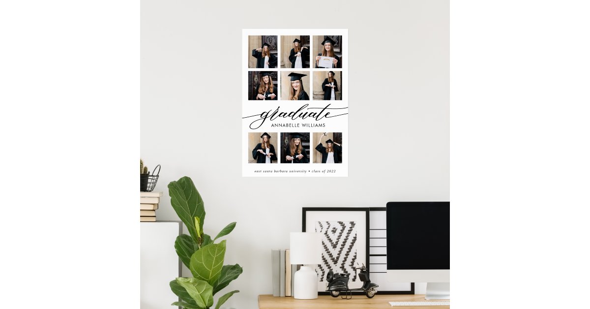 Graduate Photo Collage Keepsake Poster | Zazzle