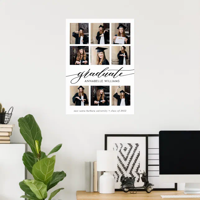Graduate Photo Collage Keepsake Poster | Zazzle