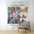 Graduate Photo Collage Modern Graduation Backdrop | Zazzle