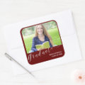 Graduate photo Cute Class of 2023 Graduation party Square Sticker | Zazzle