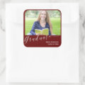 Graduate photo Cute Class of 2023 Graduation party Square Sticker | Zazzle