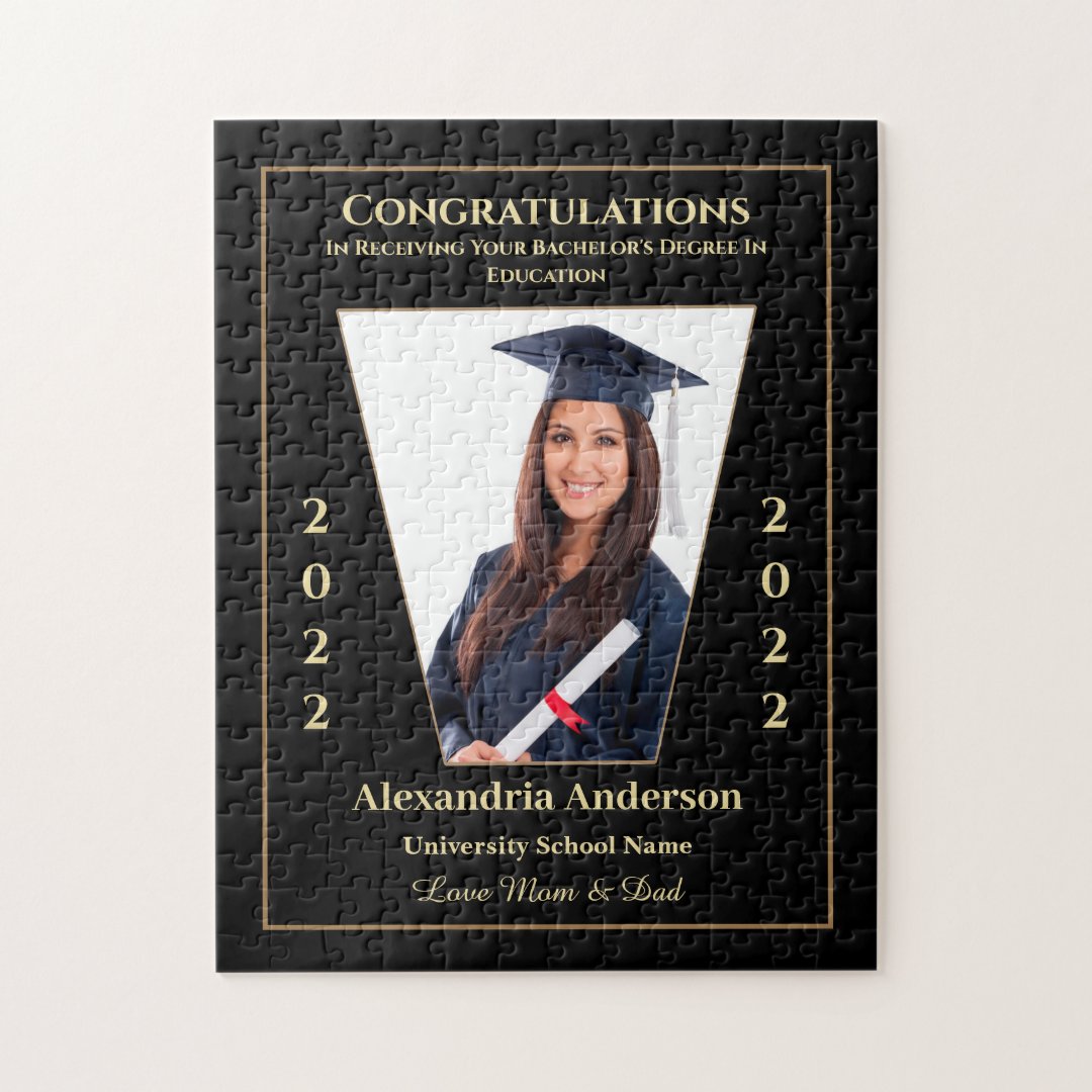 Graduate Photo Graduation Class of 2022 Custom Jigsaw Puzzle | Zazzle