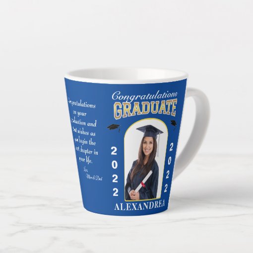 Graduate Photo Graduation Congratulations Custom Latte Mug | Zazzle