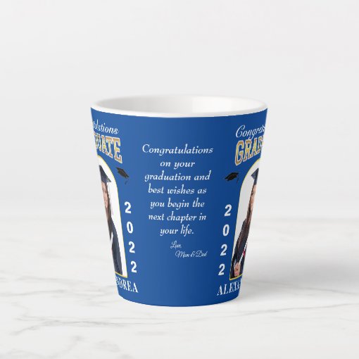 Graduate Photo Graduation Congratulations Custom Latte Mug | Zazzle