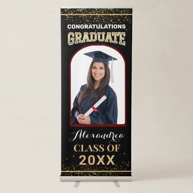 Graduate Photo Graduation Congratulations Custom Retractable Banner ...