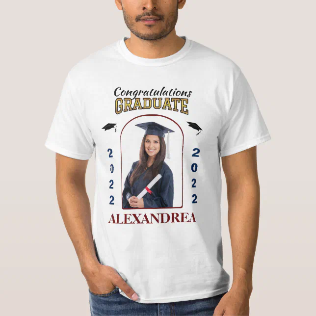 Graduate Photo Graduation Congratulations Custom T-Shirt | Zazzle