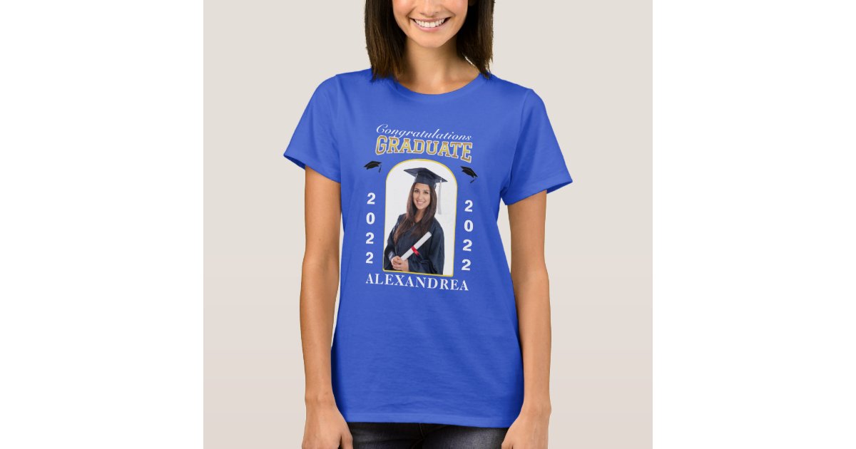 Graduate Photo Graduation Congratulations Custom T-Shirt | Zazzle