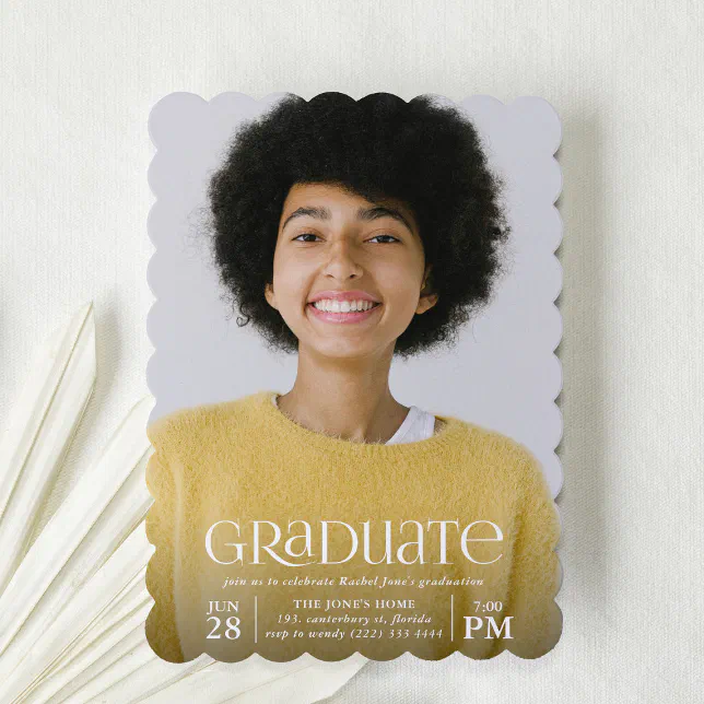 Graduate Photo Graduation Party Invitation | Zazzle