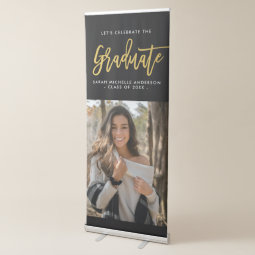 Graduate Photo Graduation Party Retractable Banner | Zazzle