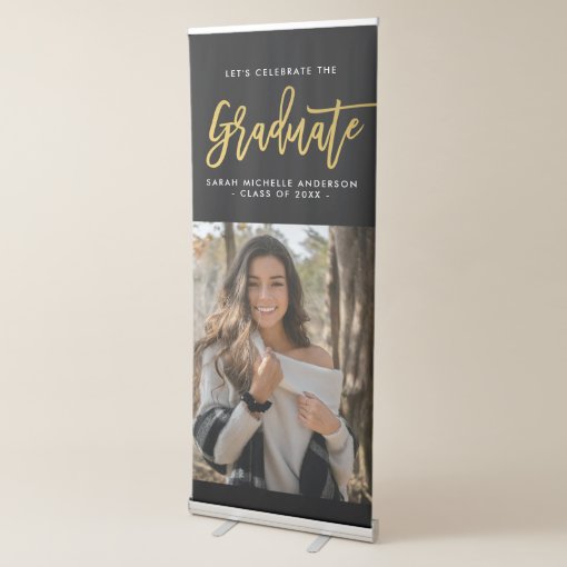 Graduate Photo Graduation Party Retractable Banner | Zazzle