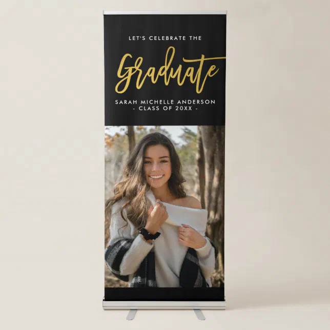 Graduate Photo Graduation Party Retractable Banner | Zazzle