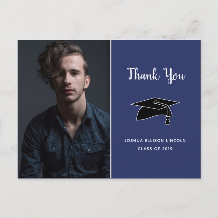 Graduate Photo Graduation Thank You Postcard | Zazzle.com