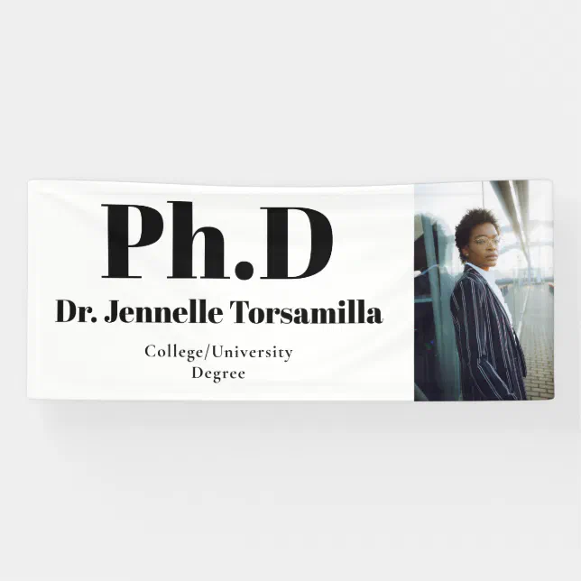 Graduate Photo PhD Graduation Banner | Zazzle