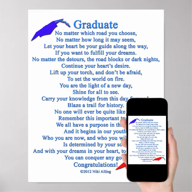 Graduate Poem Poster | Zazzle