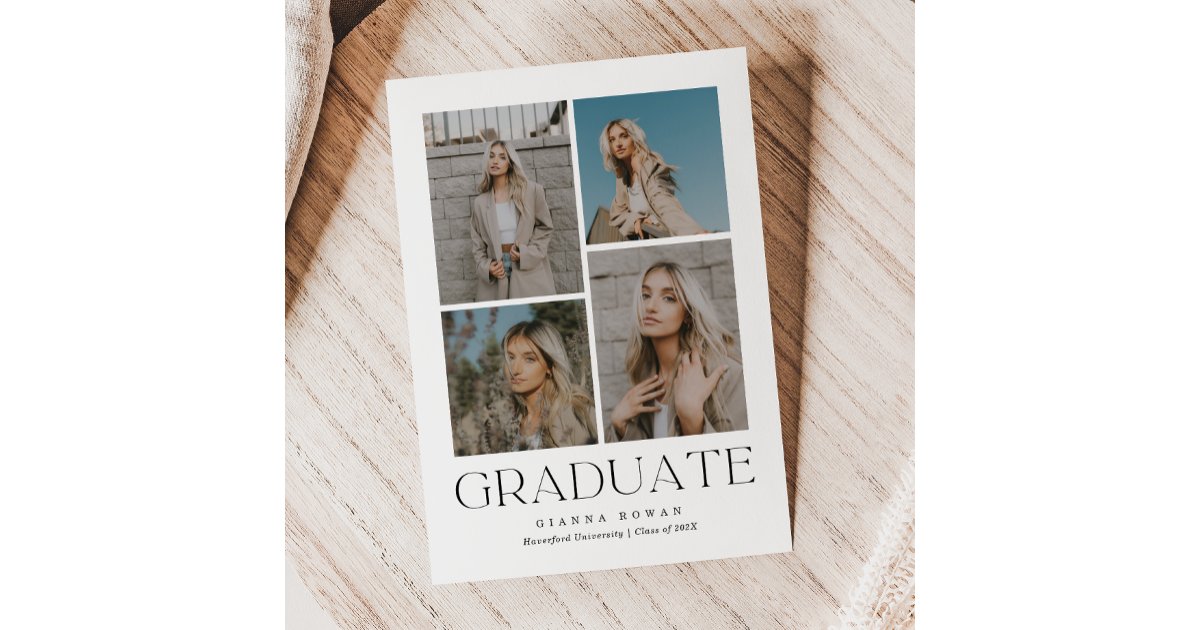 Graduate Prestige Graduation Photo Announcement | Zazzle