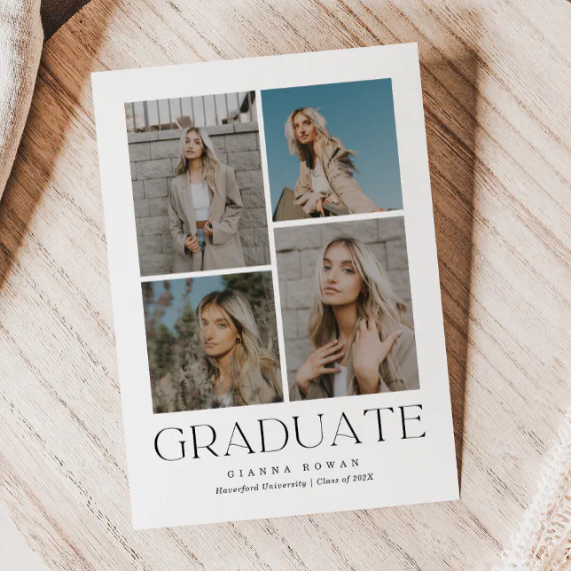 Graduate Prestige Graduation Photo Announcement | Zazzle