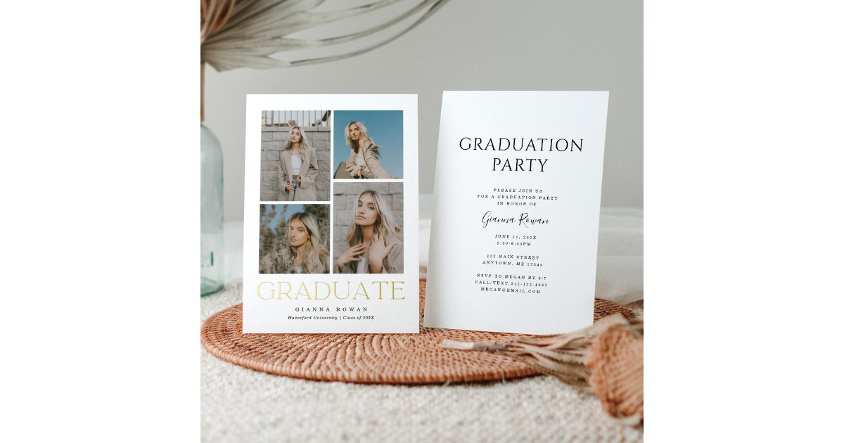 Graduate Prestige Graduation Photo Invitation | Zazzle