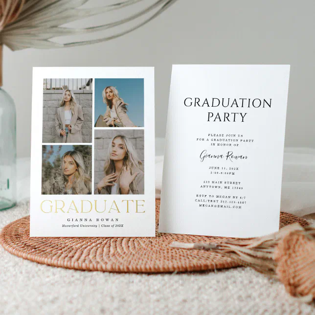 Graduate Prestige Graduation Photo Invitation | Zazzle