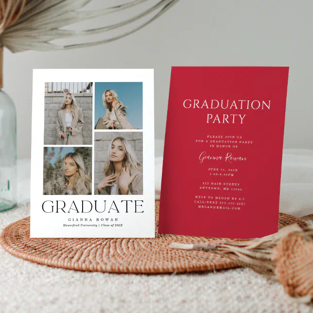 Graduate Prestige Graduation Photo Invitation | Zazzle