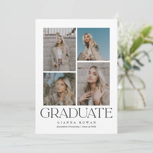 Graduate Prestige Graduation Photo Invitation | Zazzle