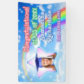 Graduate Rainbow in Blue Sky Star Photo Graduation Banner | Zazzle