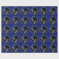 Graduate Royal Blue Cheetah Print with Black Wrapping Paper | Zazzle