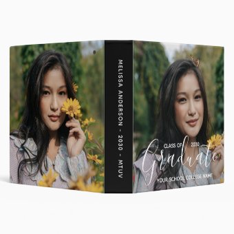 Graduate Scrapbook 2 Photo Album Graduation 3 Ring Binder | Zazzle