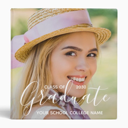 Graduate Scrapbook Photo Album Graduation 3 Ring Binder | Zazzle