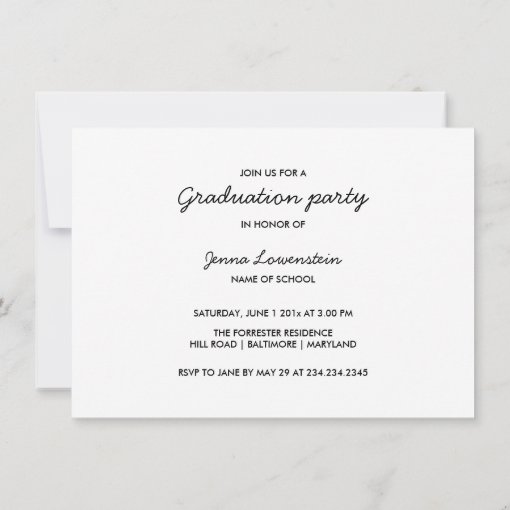 Graduate Script Three Photos Graduation Party Invi Invitation | Zazzle
