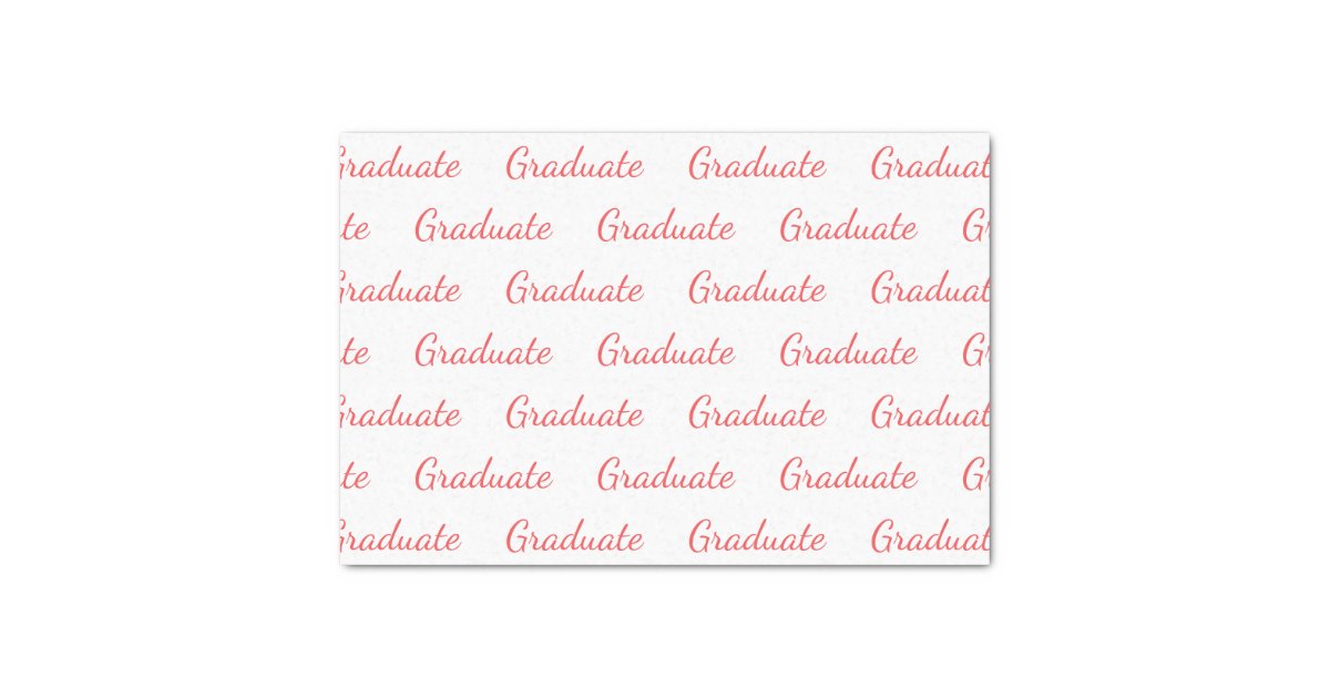 Graduate Simple Modern Graduation Tissue Paper | Zazzle
