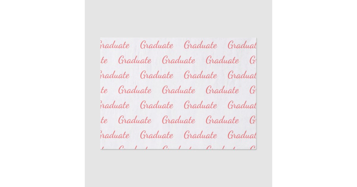 Graduate Simple Modern Graduation Tissue Paper | Zazzle