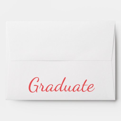 Graduate Simple Modern Minimalist Graduation Envelope | Zazzle